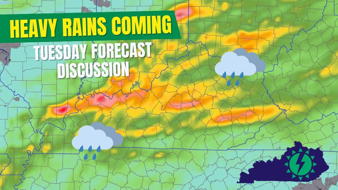 Heavy Rain Threat for Tuesday - YouTube