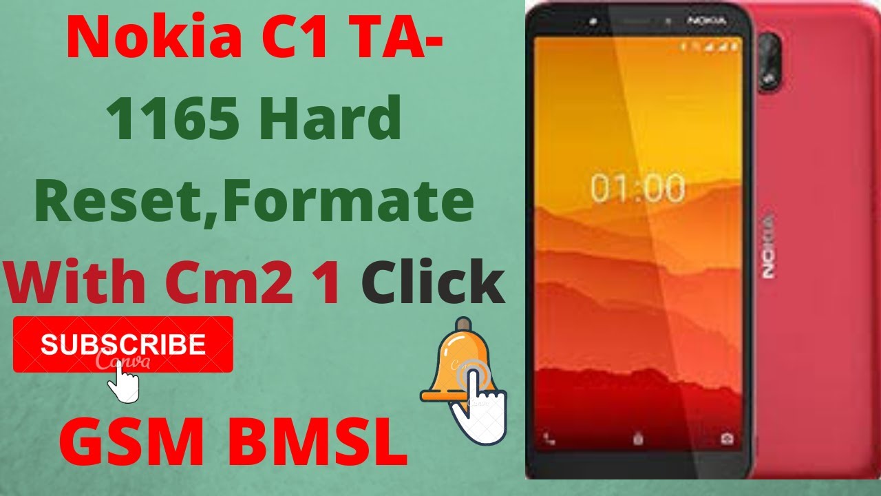 Nokia C1 TA-1165 Pattern Unlock Done By CM2 1 Click - YouTube