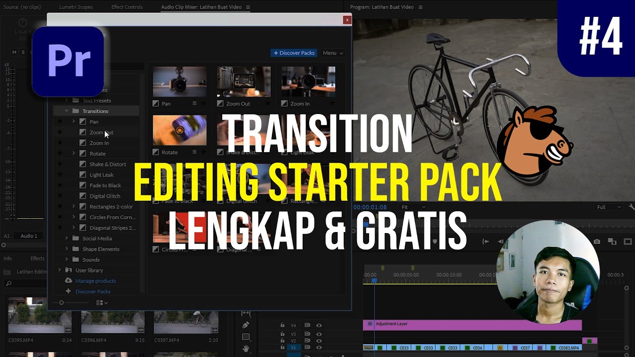 Dasar Editing Video Part 4 | Transisi & Editing Starter Pack Lengkap ...