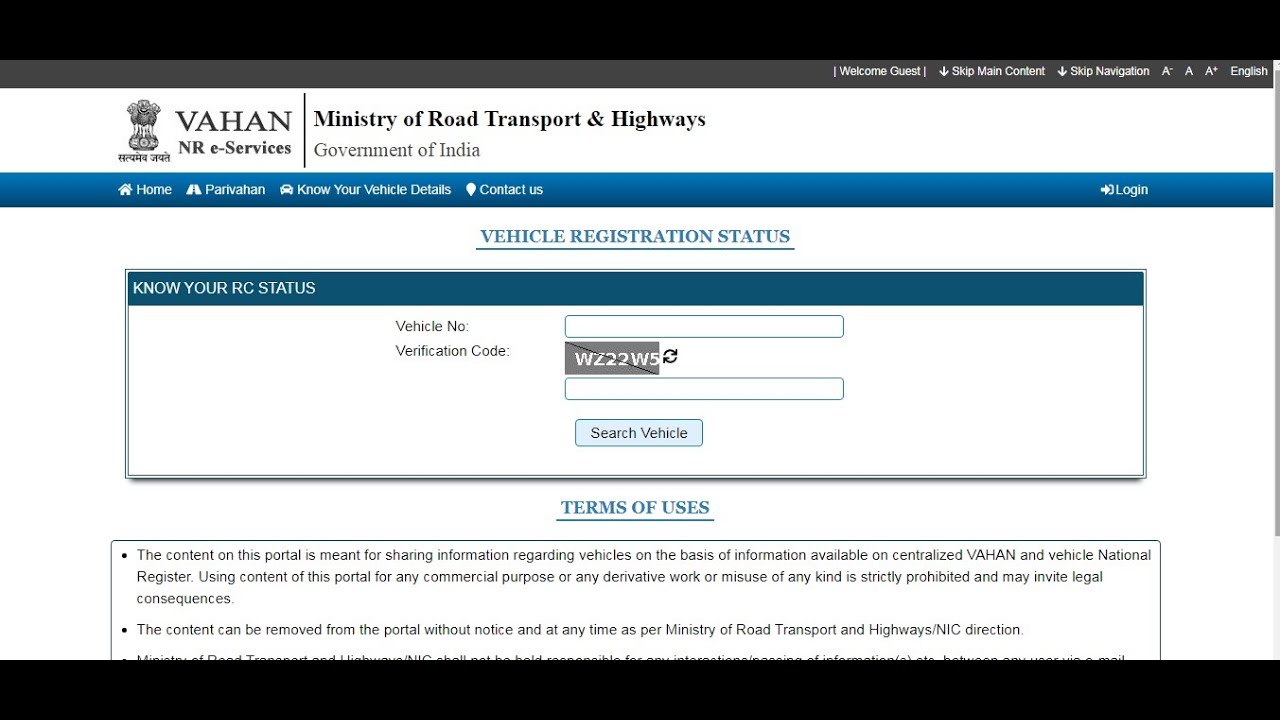 Know Your Vehicle Details - YouTube