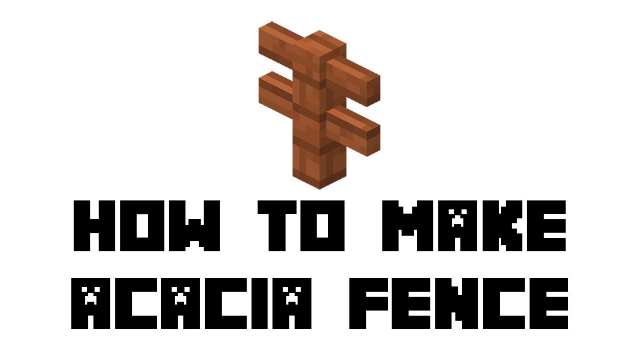 Minecraft Survival: How to Make Acacia Fence - YouTube