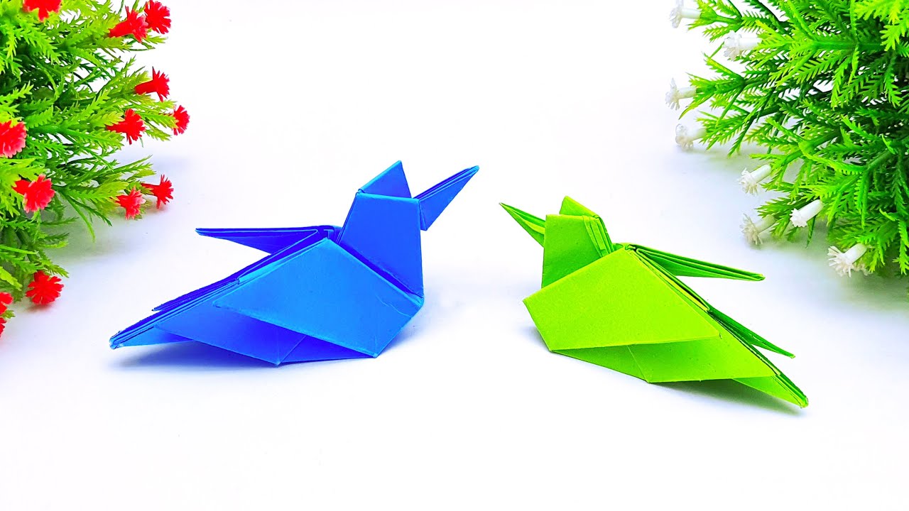 Handmade Paper Bird Making Easy Without Glue Or Tape | How To Make ...