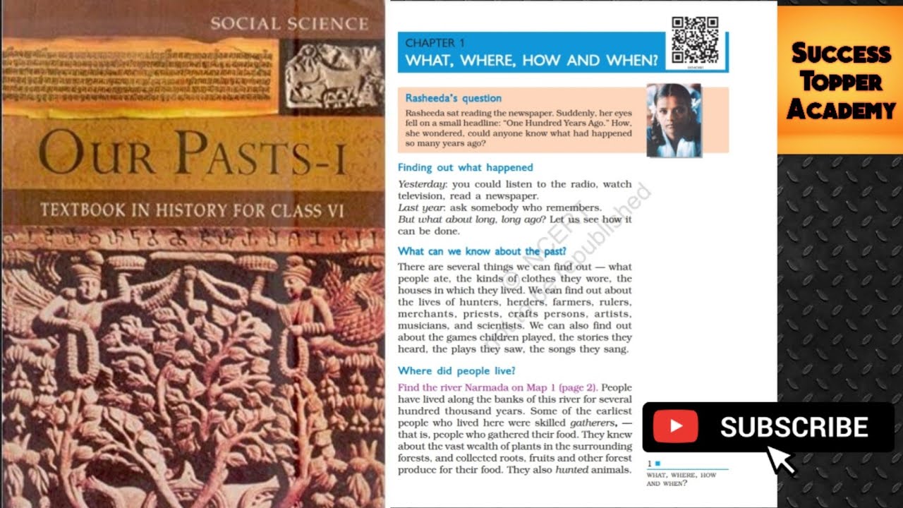 Revision Series Class 6 History Our Past Chapter 1 (What; Where How and ...