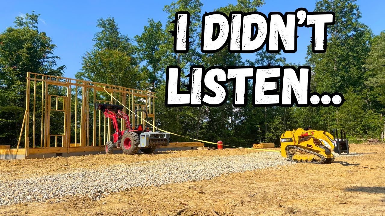 Standing Up a HUGE Wall Alone!!! - Tiny House Build - YouTube