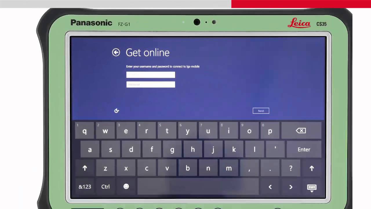 Turning on the Leica CS35 tablet for the first time - YouTube