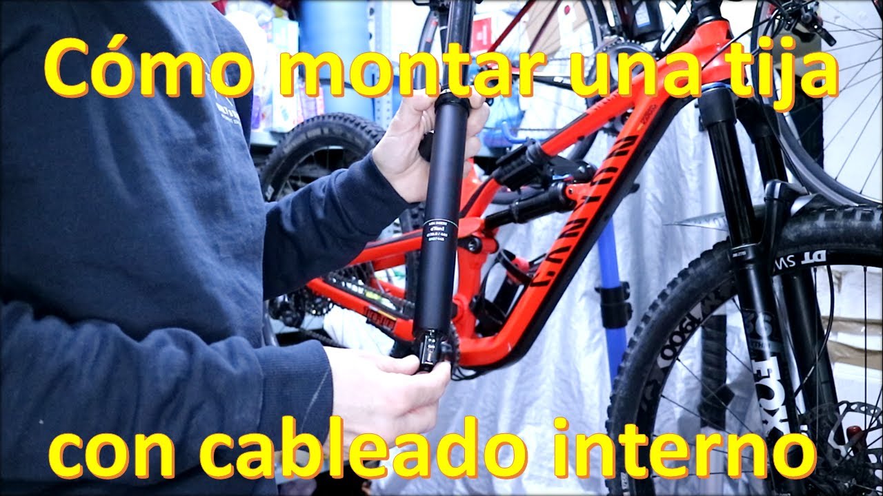 Cómo montar una Tija telescópica con cableado interno KS Exa Form - YouTube
