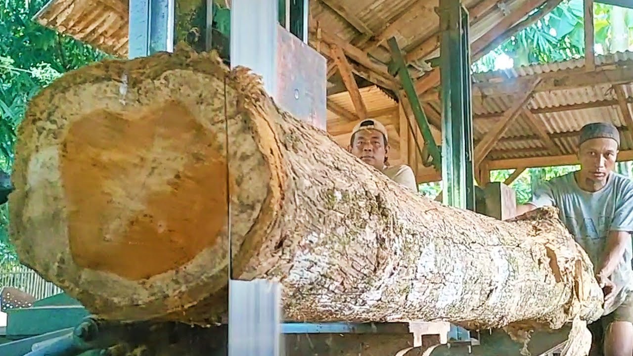 production of teak wood blocks with extraordinary skill - YouTube