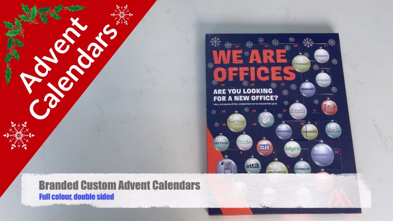 Printed Branded Advent Calendars | With Chocolates | Double Sided - YouTube