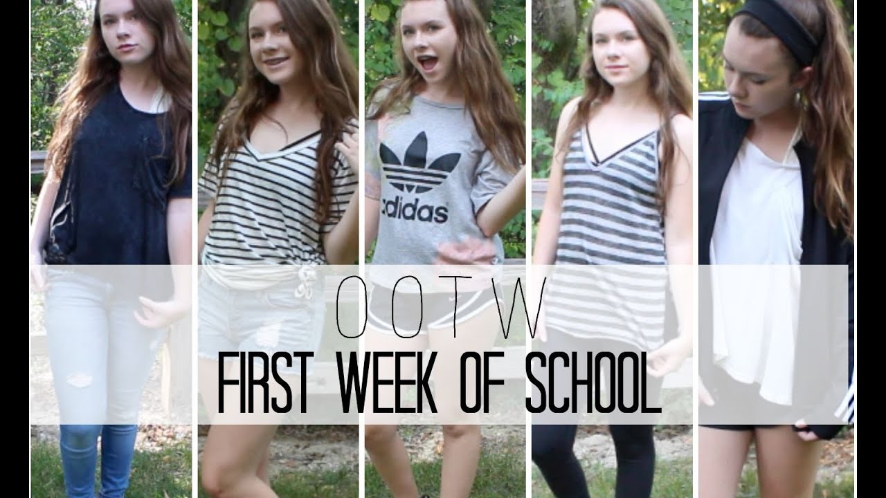 OOTW: First Week of School // Outfit Ideas - YouTube