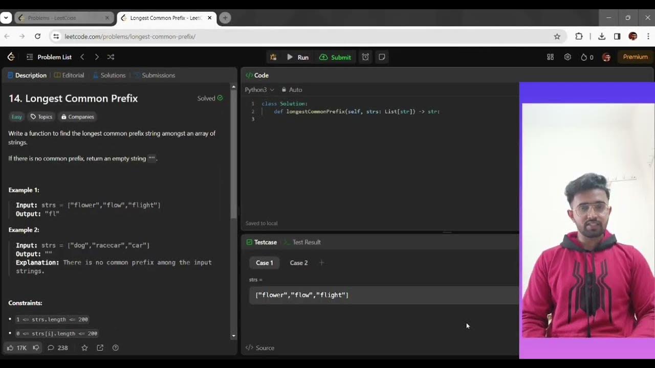 Longest Common Prefix Leetcode Coding Leetcode Python 6770