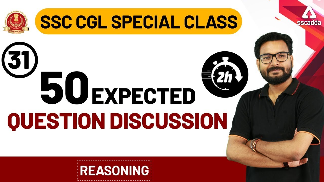 SSC CGL 2019-20 | SSC CGL Reasoning | 50 Expected Question Discussion ...
