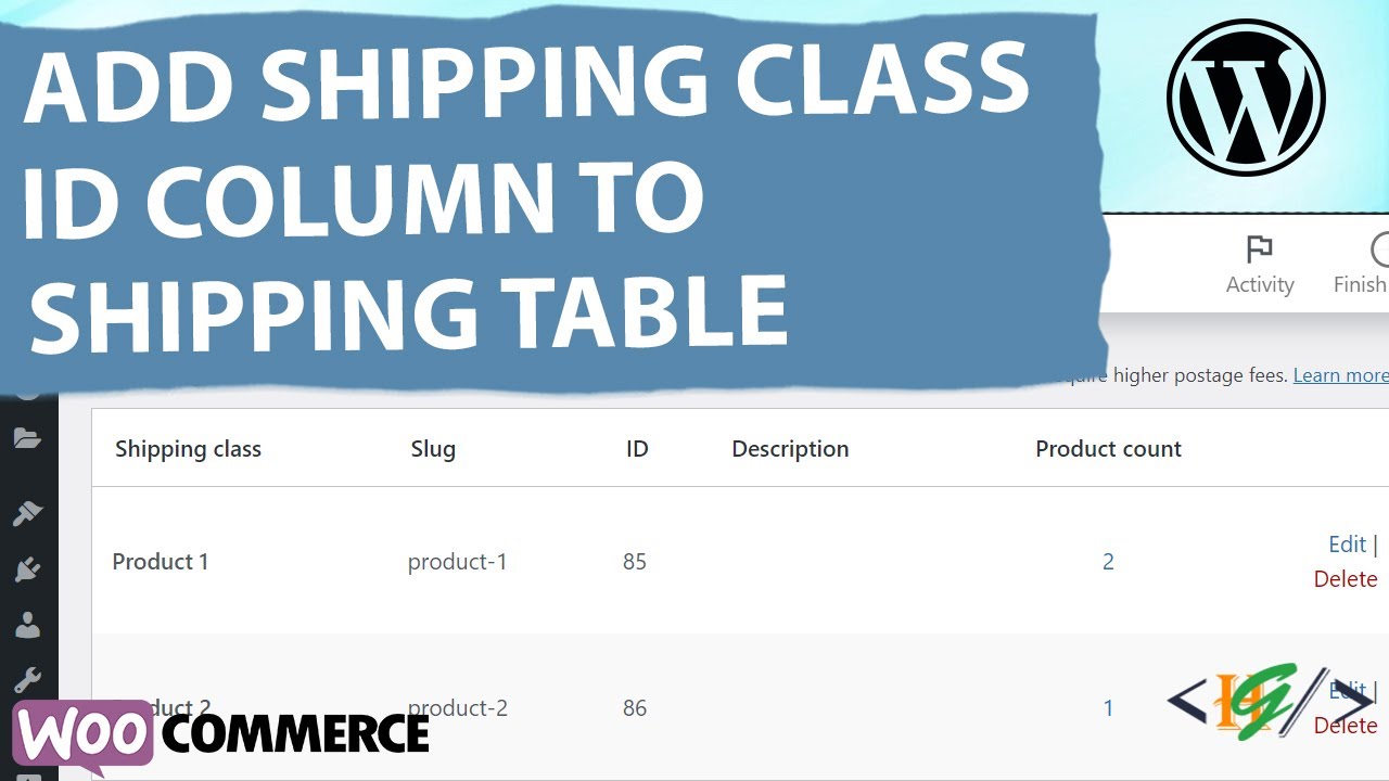 How to Add Shipping Class ID Column to Shipping Classes Table in ...