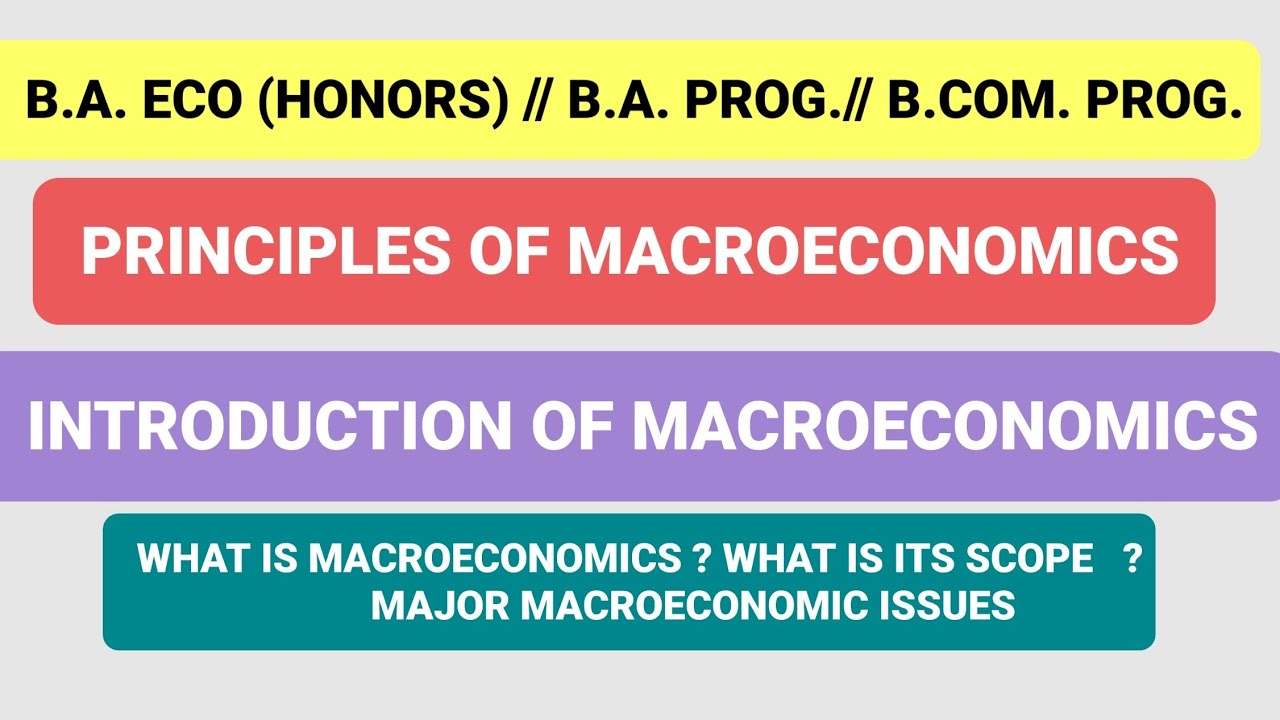 BASIC INTRODUCTION OF MACROECONOMICS - YouTube