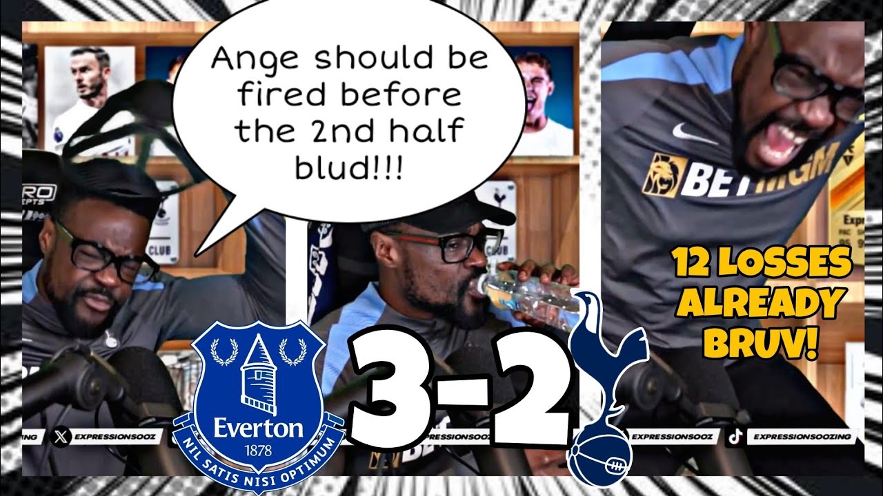 Expressions Oozing FUMES watching Tottenham Go down 3-0 in the first ...