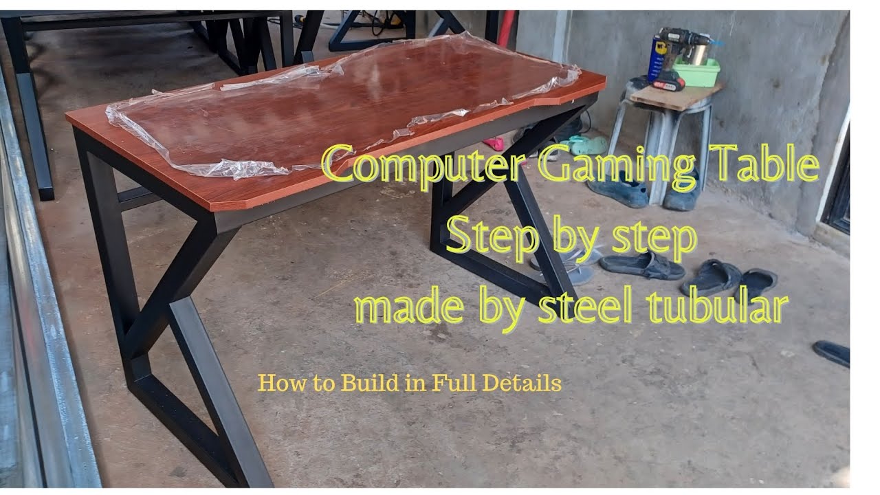 COMPUTER Gaming Desk made by Steel tubular , plyboard and formica ...