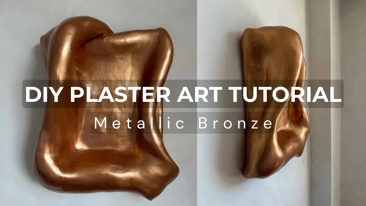 3D Plaster Art Tutorial | Metallic Bronze Plaster Art on Canvas | How ...