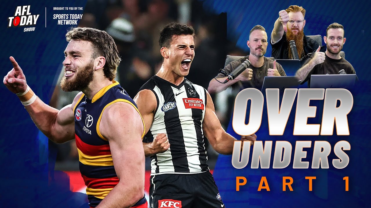 2025 AFL Team Over-Under Wins Part 1: Adelaide-GWS | AFL Today Show ...