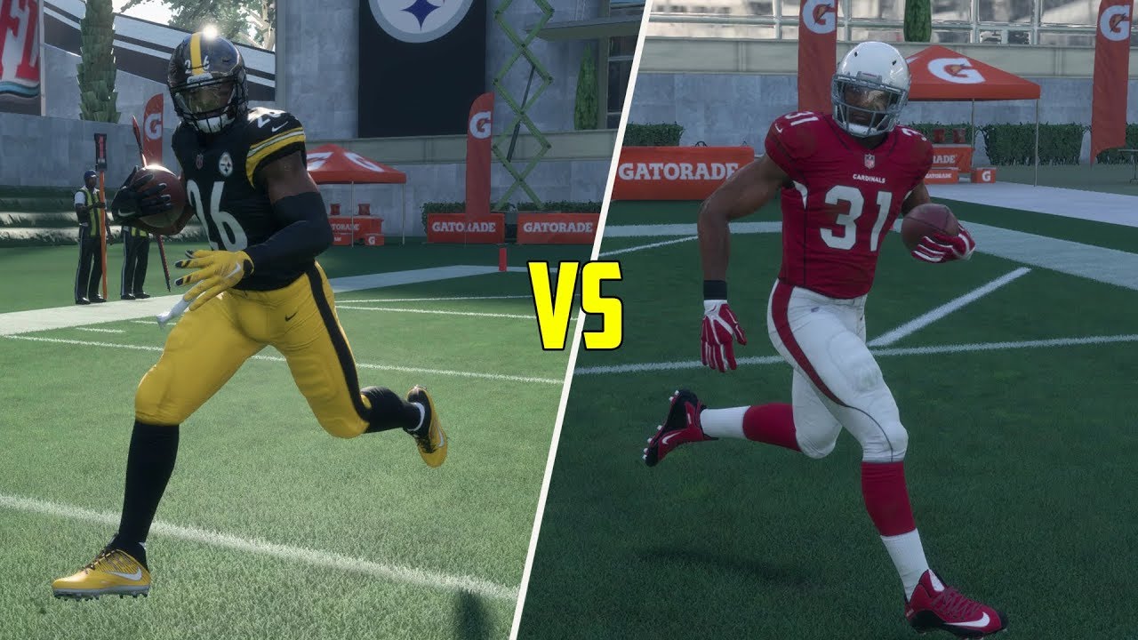 Who Can Run A 99 Yard Touchdown First? David Johnson or Le'Veon Bell? Madden NFL 18 Challenge ...