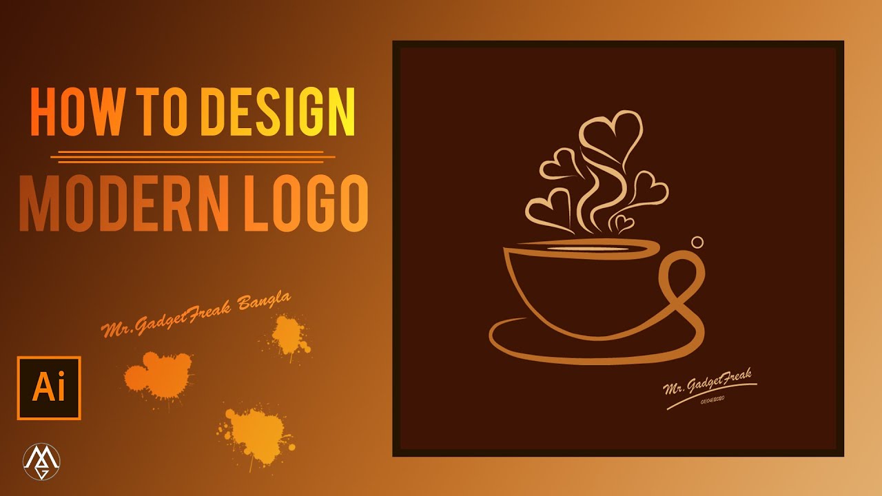 How to design modern LOGO || Step-by-step full process || 🔥🔥 - YouTube