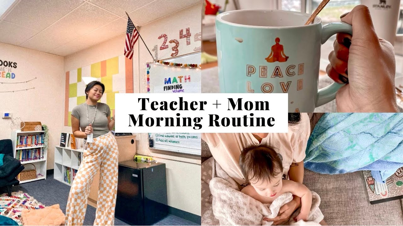 TEACHER MORNING ROUTINE | watch me teach, mom life, 5th grade - YouTube