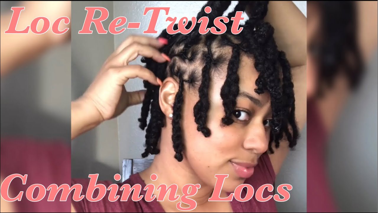 Pain Free Loc Retwist/ Combining Locs - YouTube