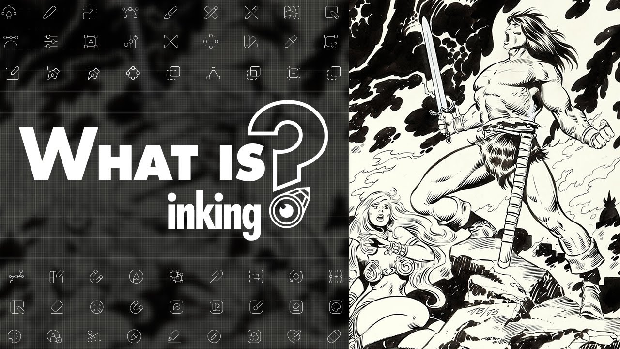What is inking in comics? - YouTube