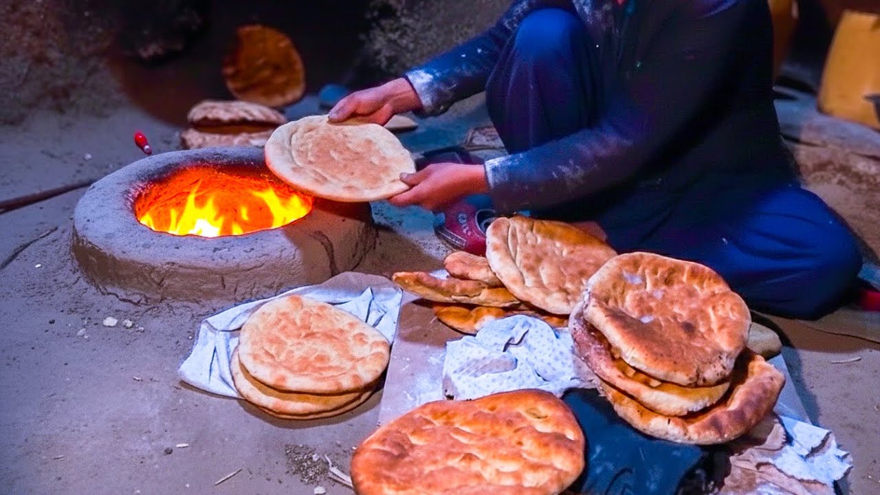 Afghan Mountain Village Life | Ancient Bread Making & Daily Chores in ...