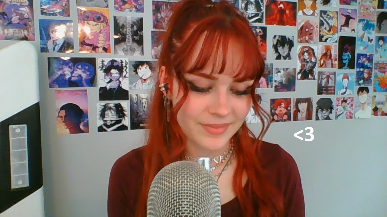 ASMR singing you to sleep (+brushing, scratching, energy drink ...