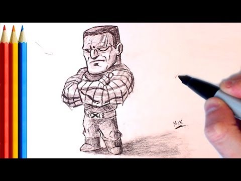(fast-version) How to Draw Colossus from X-men - Step by Step Tutorial ...