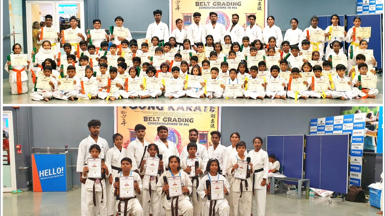 Our Young Karate kas COLOUR BELT GRADING & BLACK BELT GRADING - YouTube