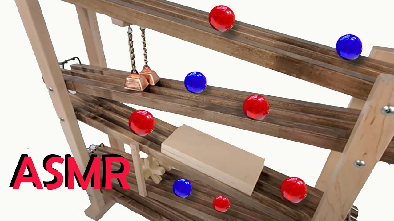 Old Town Marbles ASMR Marble Run Race - Sights and Sounds Wooden Track ...