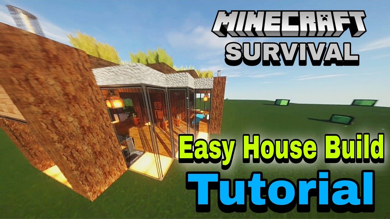 Minecraft Wooden Modern Survival House || How to build a Cool Wooden ...
