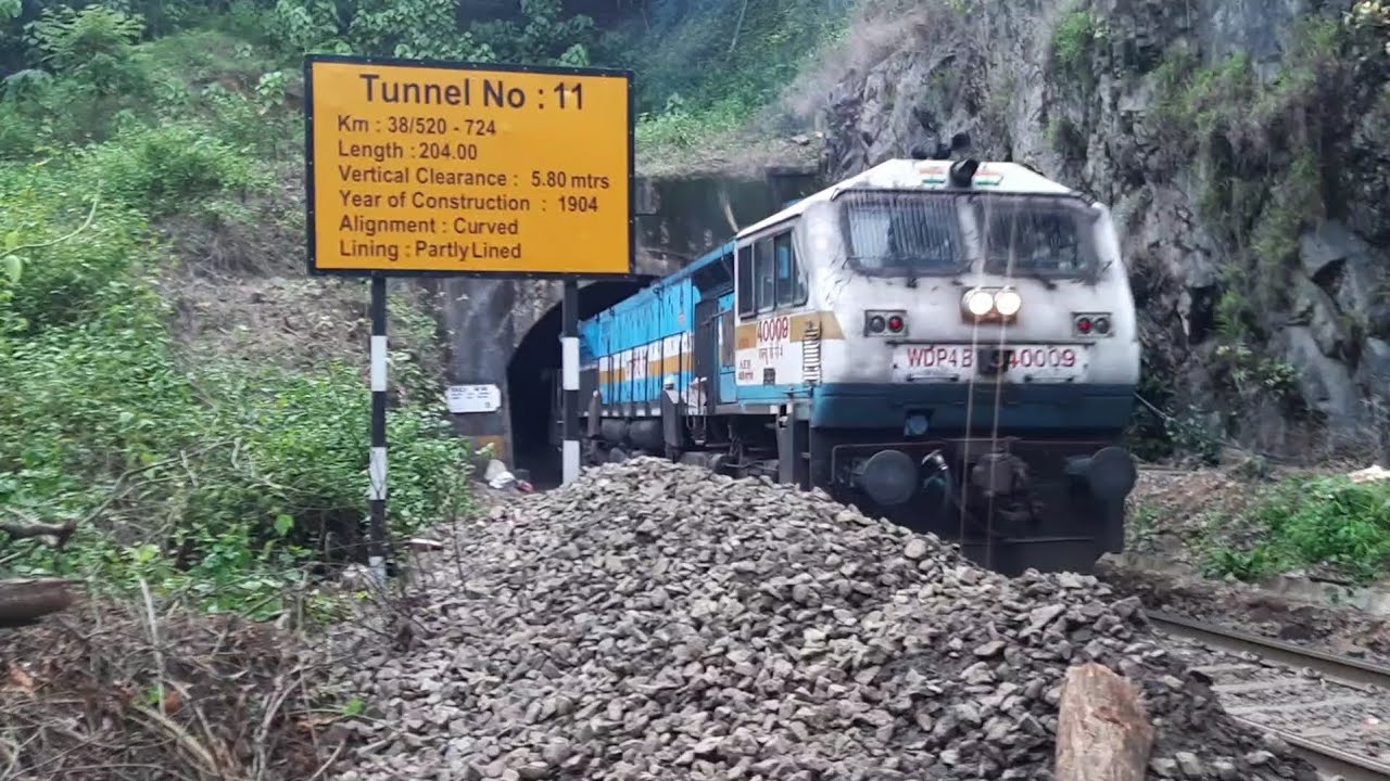 Train passing through tunnel at Dudhsagar | Goa | Travelling # ...