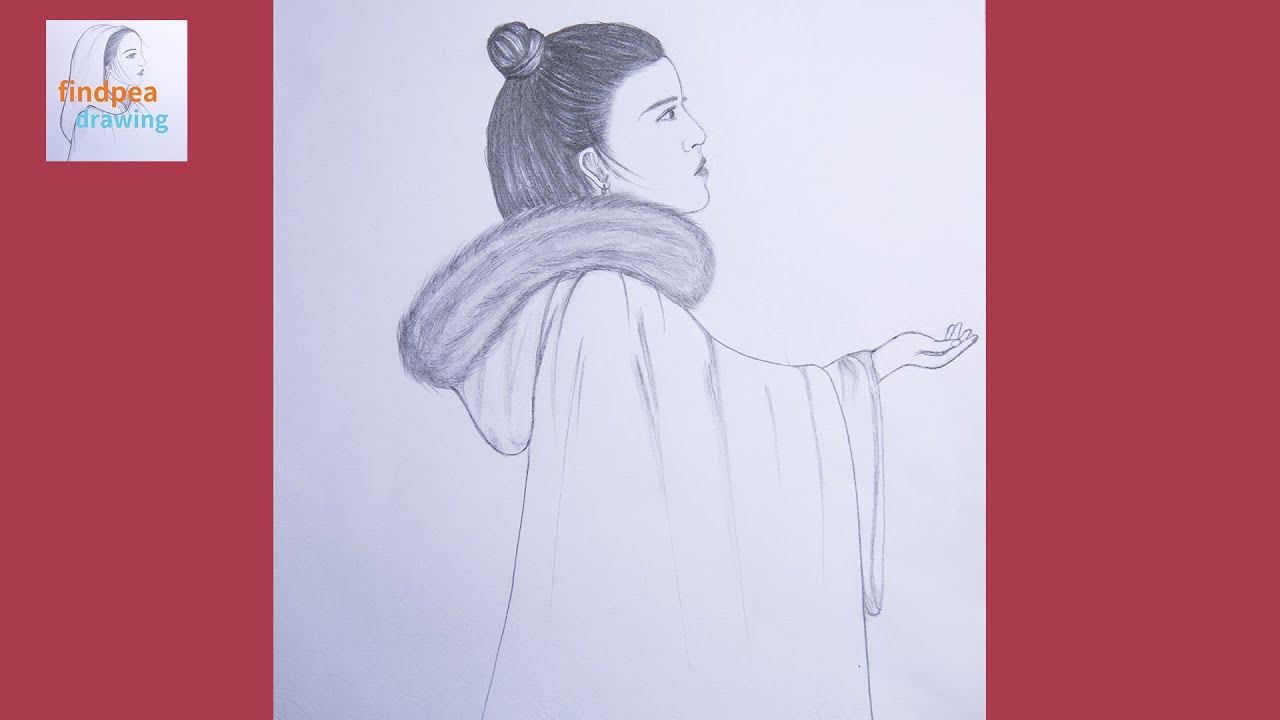 How to draw Traditional Chinese Girl || Pencil drawing - YouTube