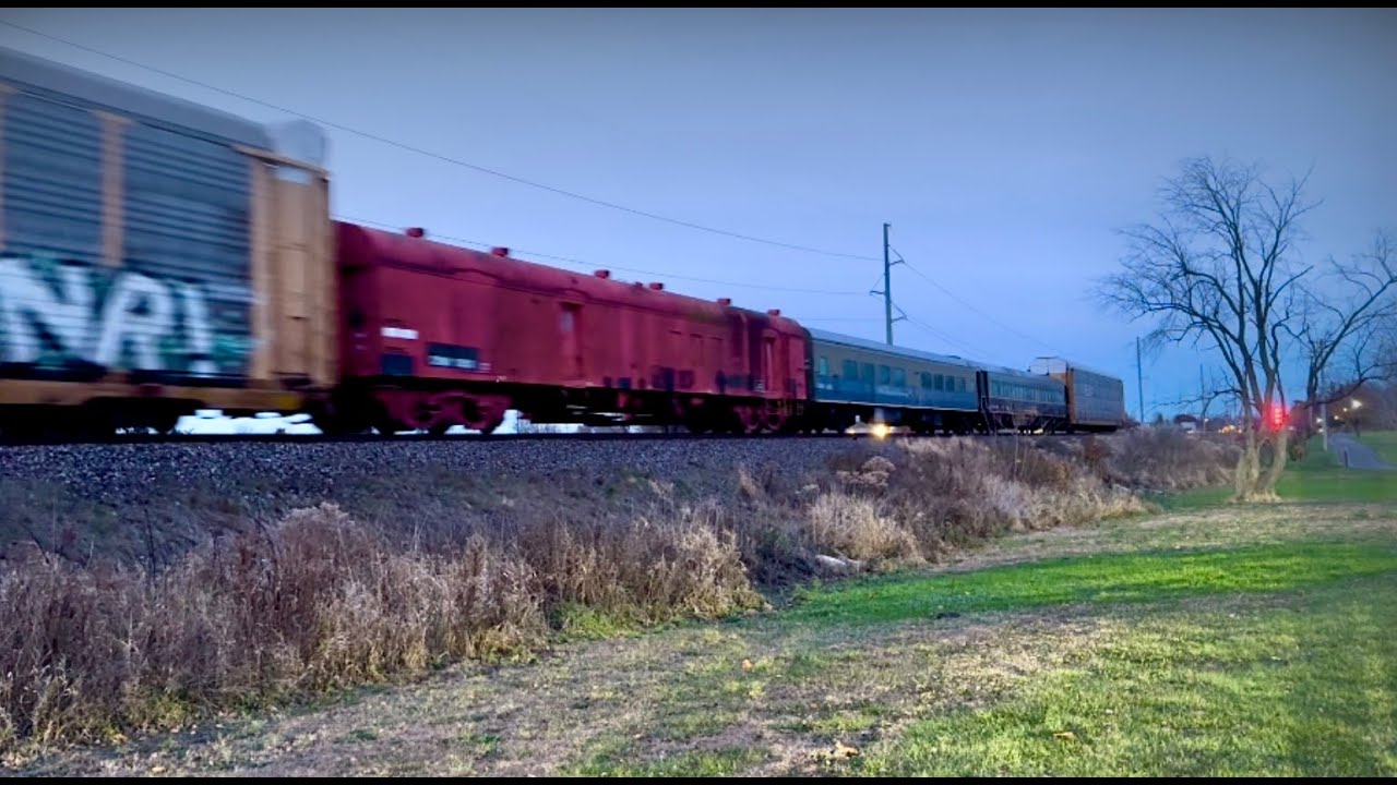 11/13/24 CN Train L 543 with ChS Coaches at Track Speed!! - YouTube