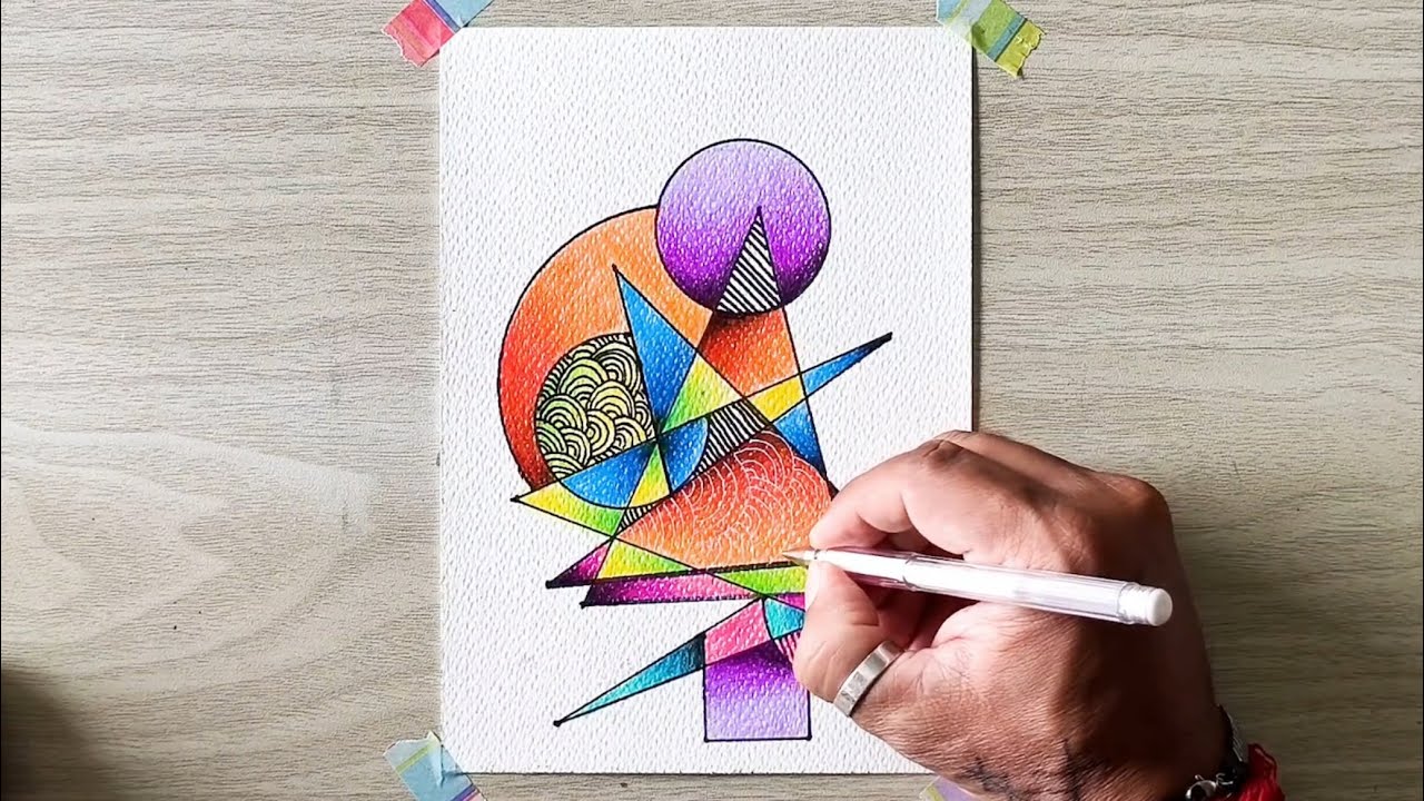 Easy Abstract Doodle Art / Turning simple shapes into magic / 365 Days ...