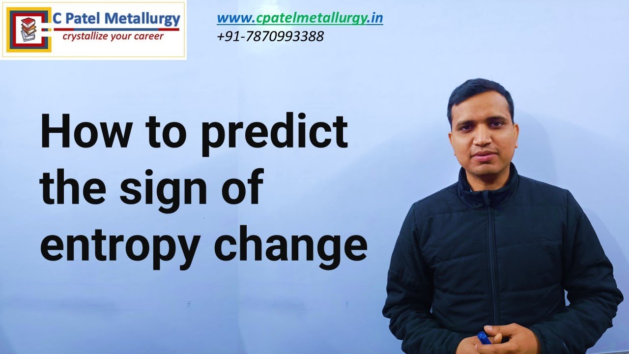 How to predict the sign of entropy change - YouTube