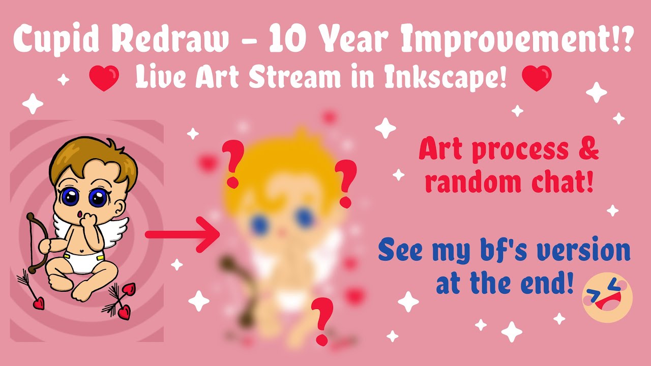 ♥ Cupid Redraw from 2014! 10 Year Improvement!? ♥ - Live Art Stream in ...