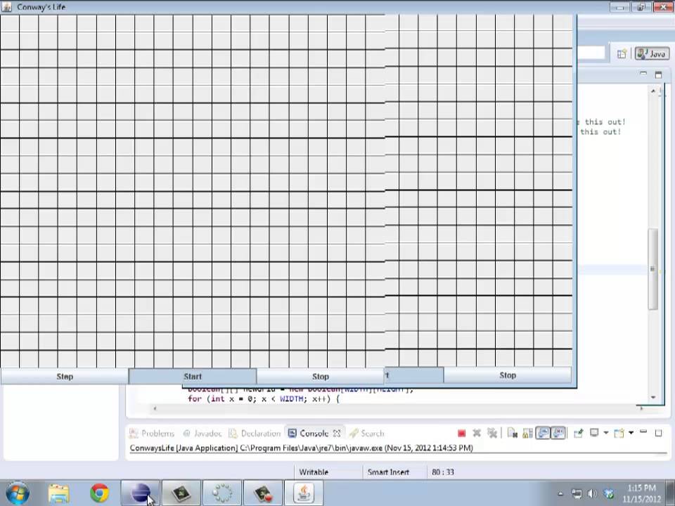 Java Programming - Conway's Life Part 7 - Galbraith - YouTube