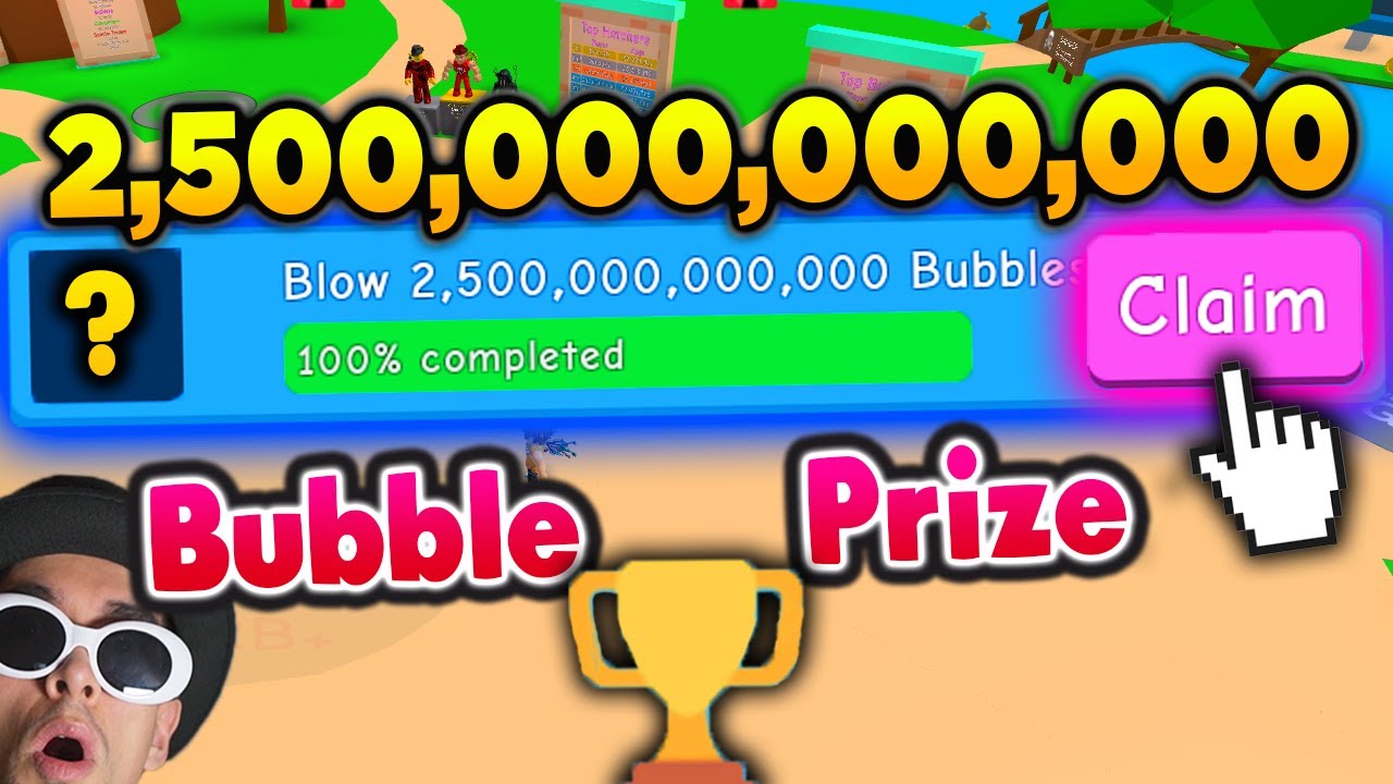 CLAIMING THE FINAL BUBBLE PRIZE in Roblox Bubblegum Simulator - YouTube
