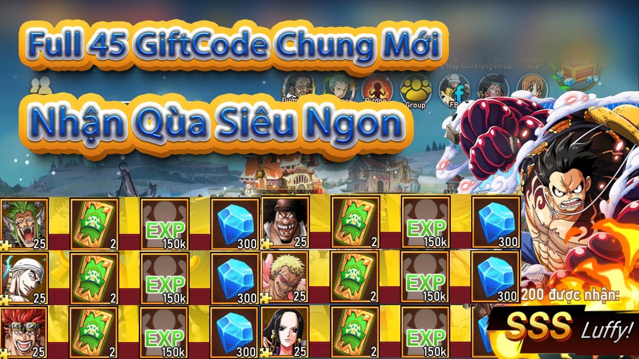 Hải Tặc Origin - OP Origin Đại Chiến Nhận Full 45 GiftCode Chung Sịn Sò ...
