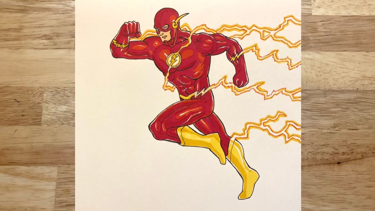 How to draw the Flash (full body) - YouTube