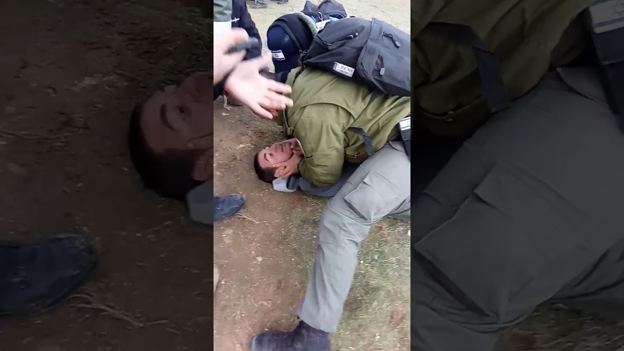 Police pins down suspect (צוות תיעוד עמונה) - YouTube