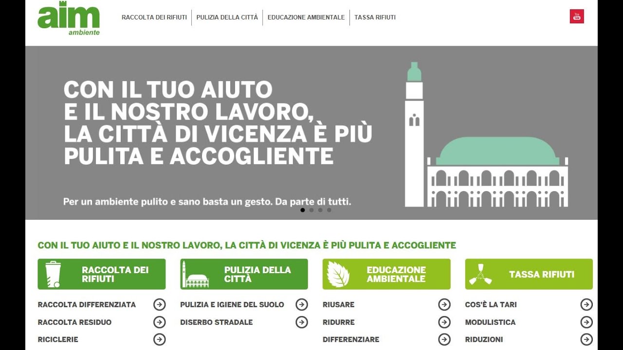 AIM Ambiente: con il nuovo sito più facile differenziare - YouTube