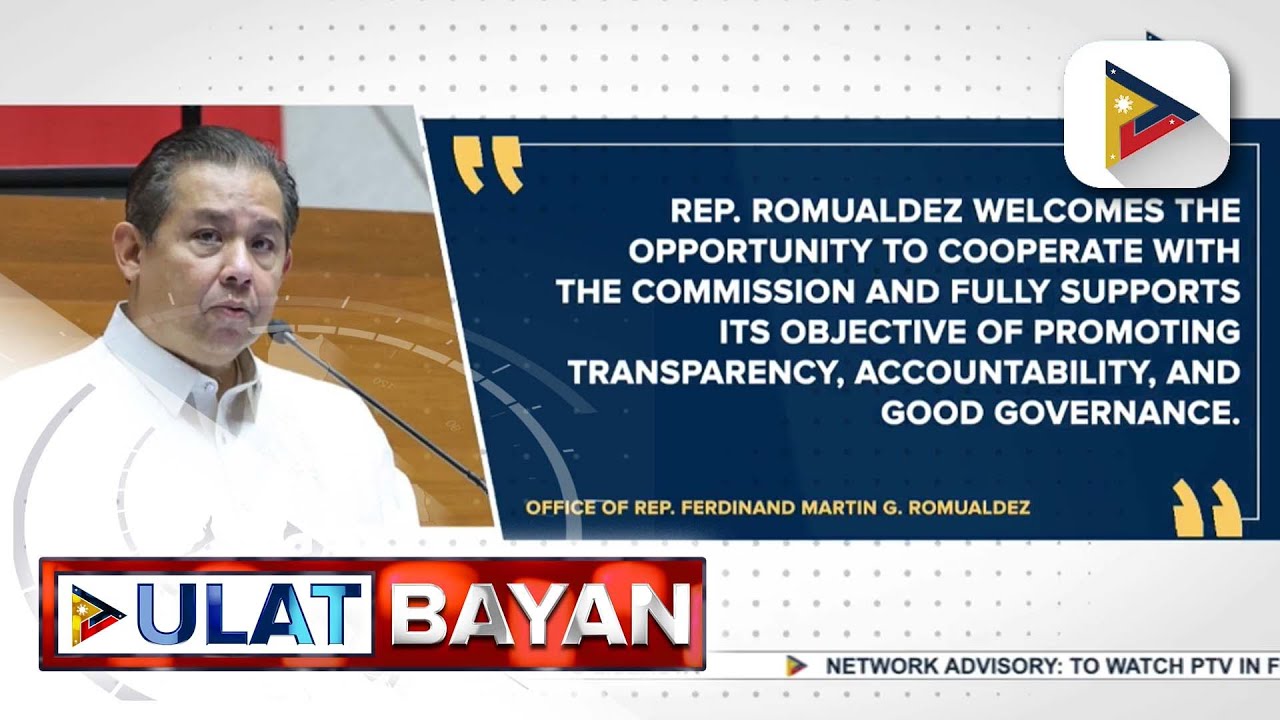 Rep. Romualdez, handang humarap sa ICI - YouTube