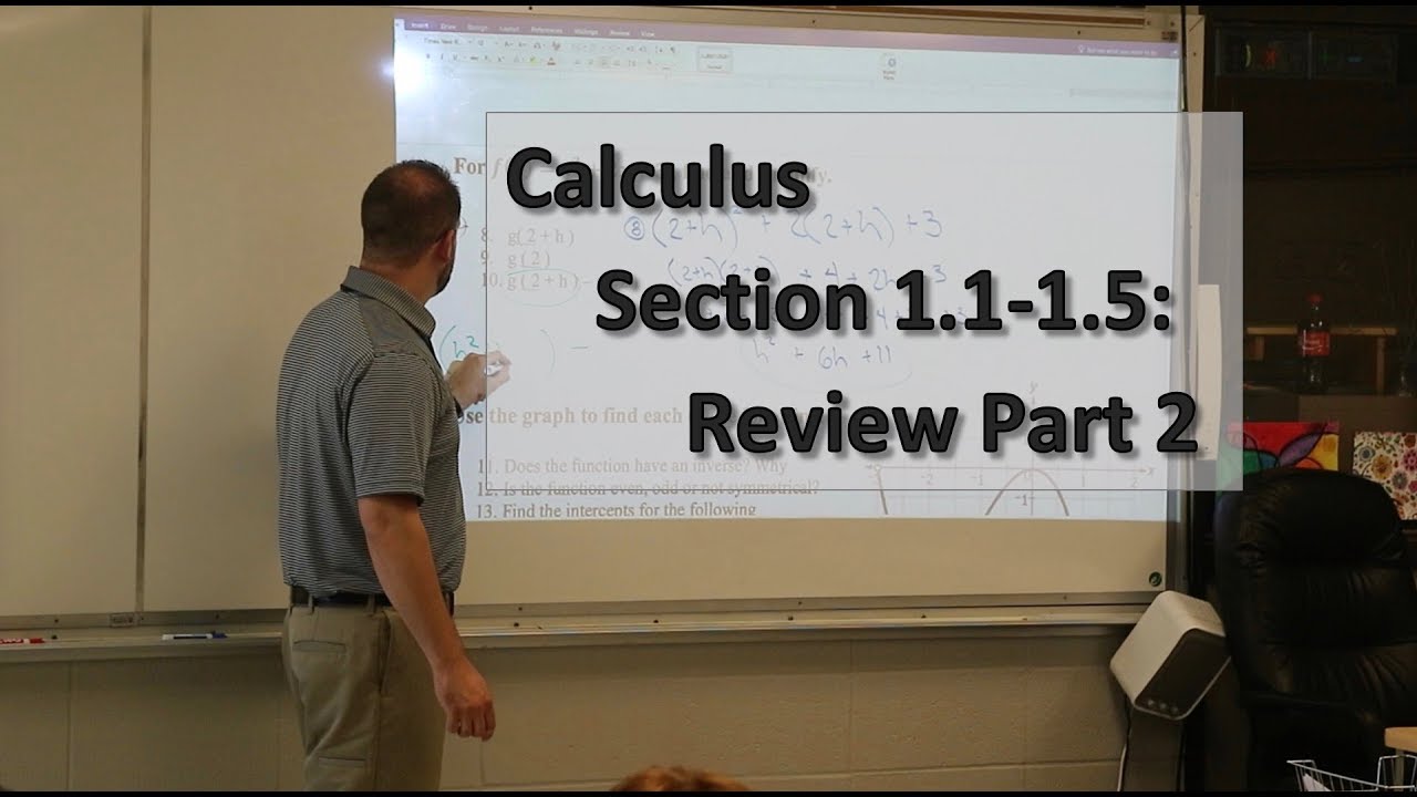 Calculus Section 1.1-1.5: Review (Part 2) - YouTube