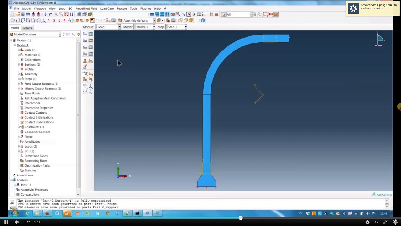 ABAQUS Create Buckling Step and Run Analysis PART 15 - YouTube