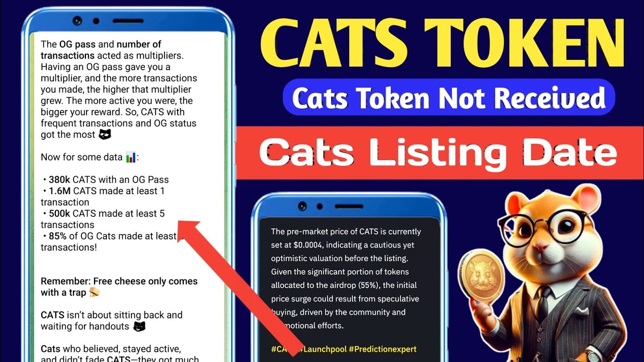 Cats Token Not Received 😞| Cats Listing Date Withdrawal 💸| Cats Airdrop ...