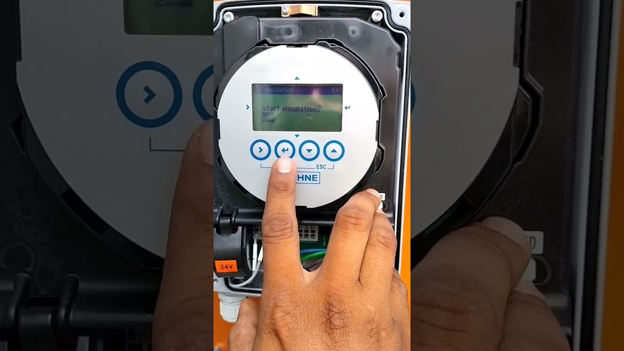 how to set Krohne marshal Flow meter in simulation mode - YouTube