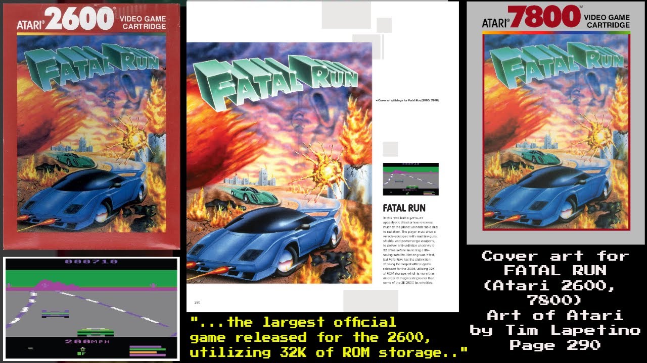 Cover art for FATAL RUN (Atari 2600, 7800) Page 290 - YouTube